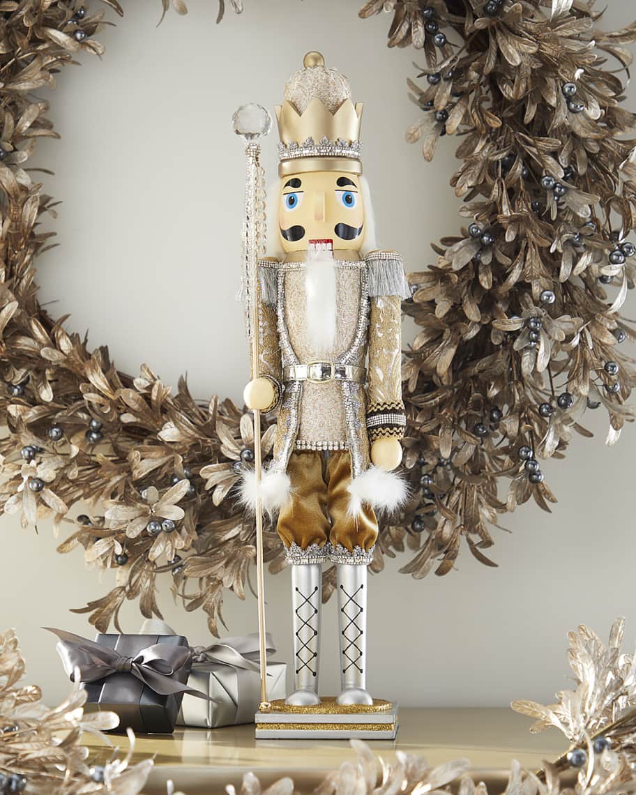 Neiman Marcus Silver & Gold Christmas Nutcracker, 24" | Horchow