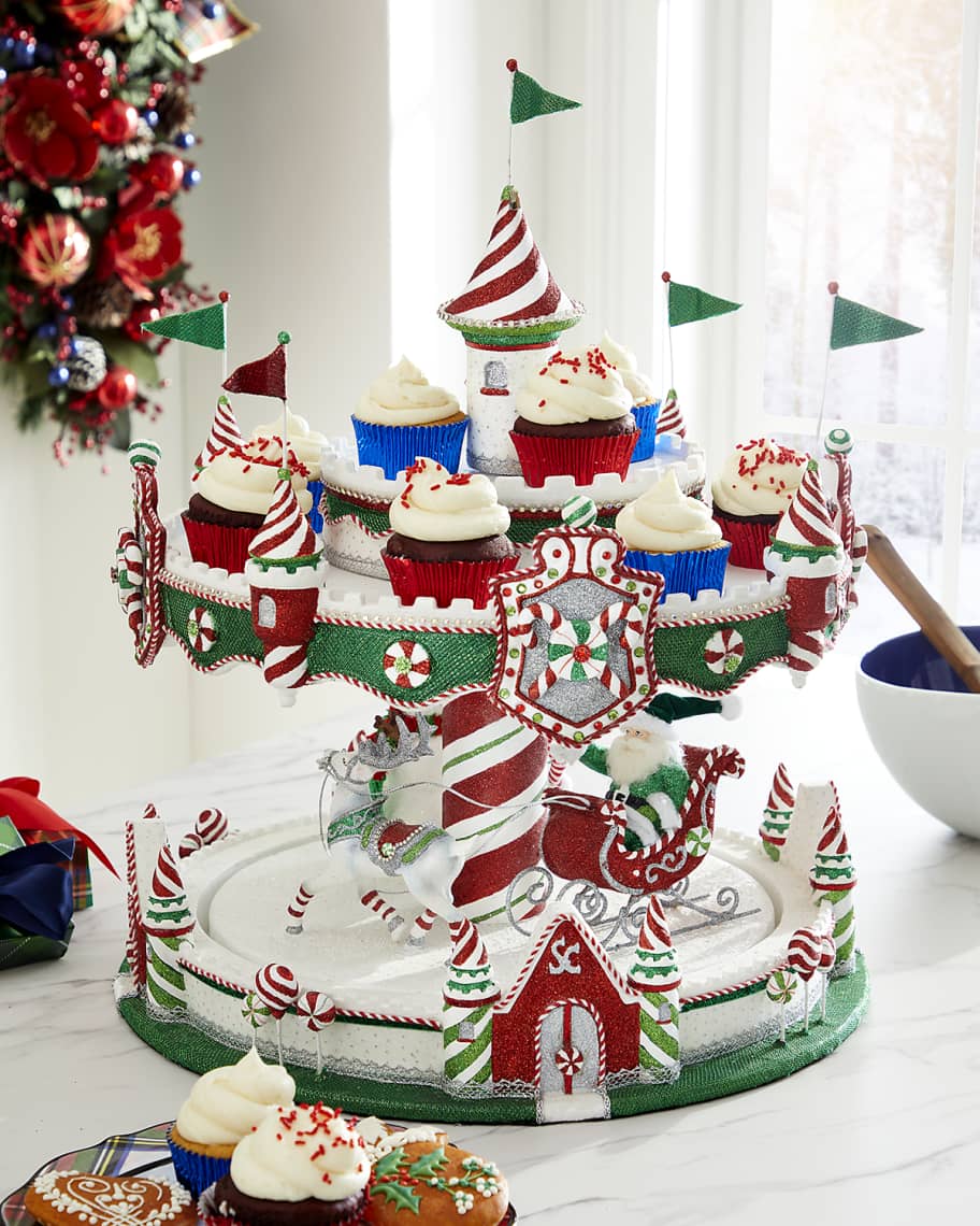 Katherine's Collection Peppermint Palace Carousel Cupcake Server | Horchow Katherine's Collection Peppermint Palace Carousel Cupcake Server | Horchow