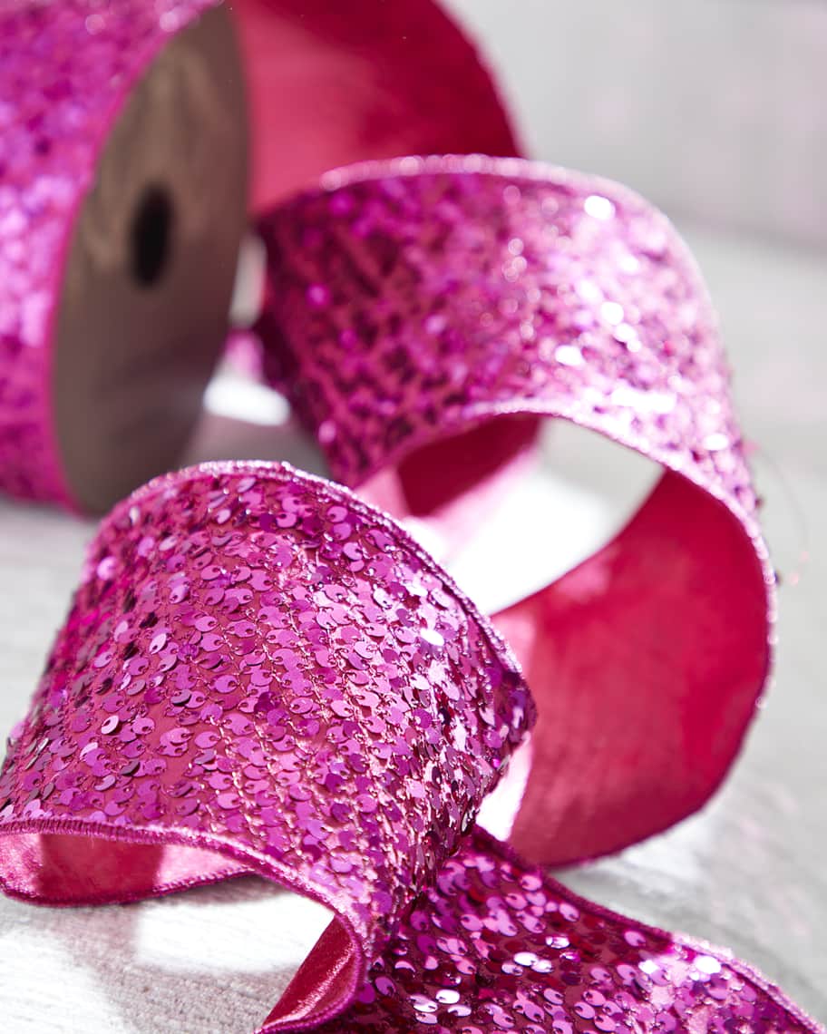 D. Stevens Hot Pink Sequin Ribbon | Horchow