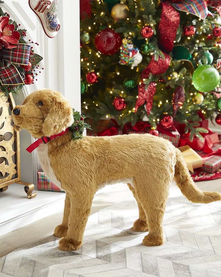 Ditz Designs By The Hen House Christmas Bliss Golden Retriever Footrest ...