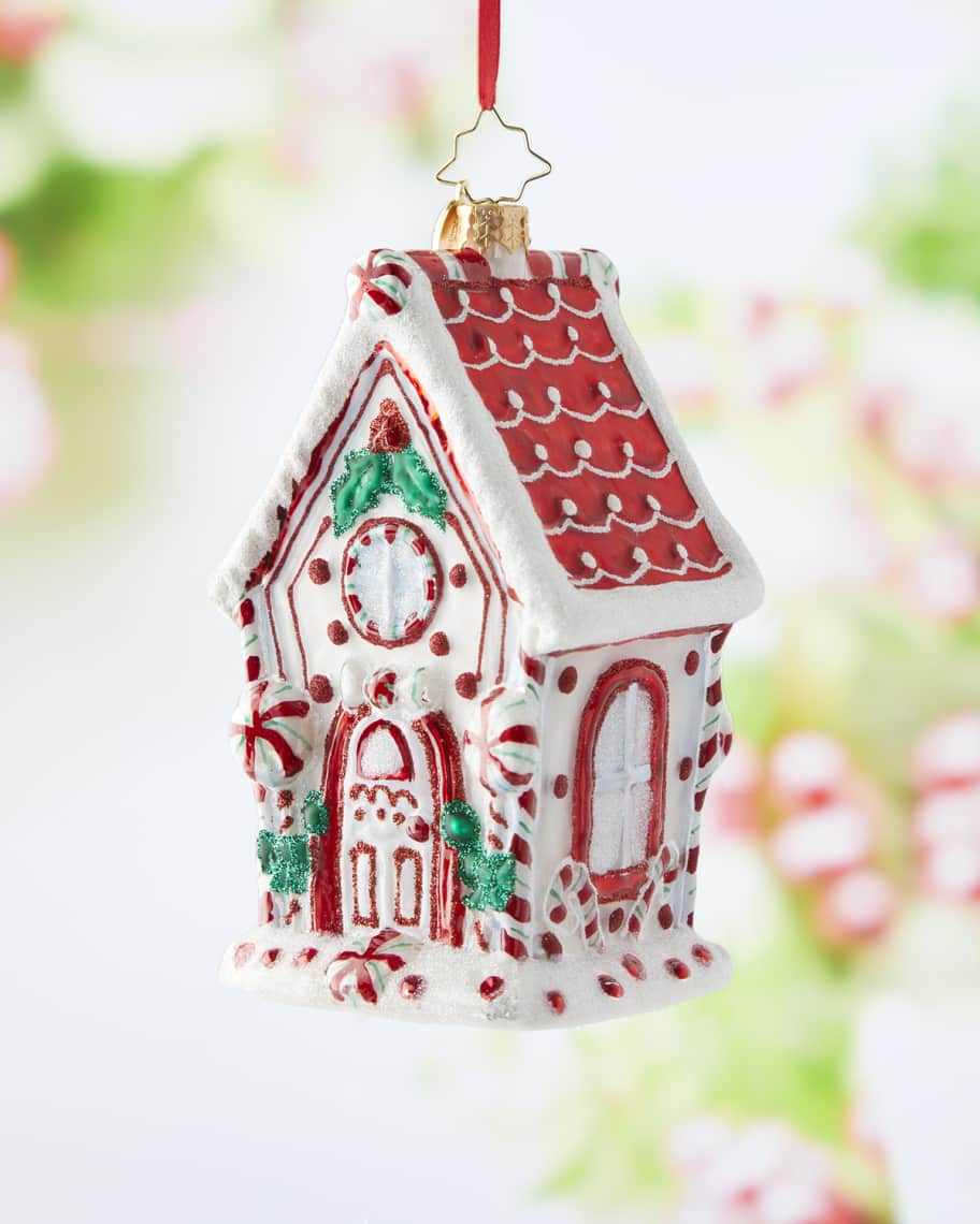 Christopher Radko Candy Cane Chalet Christmas Ornament | Horchow
