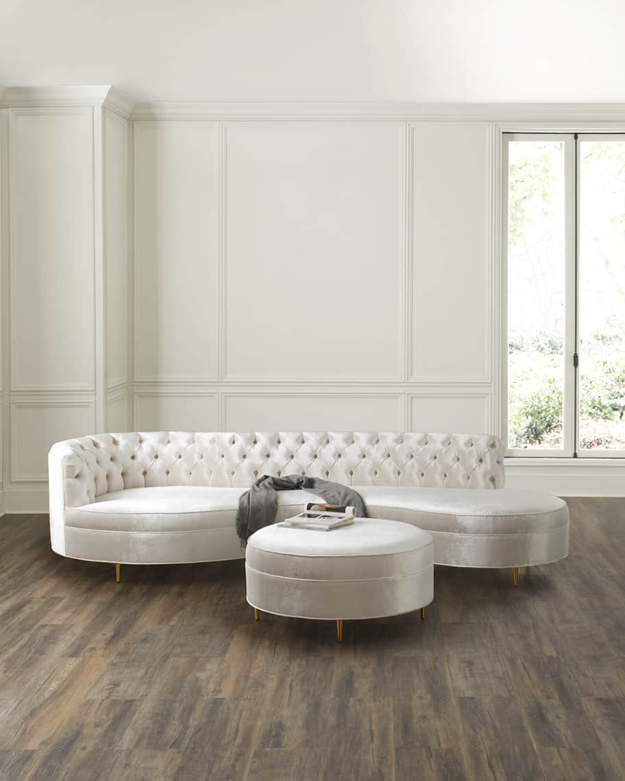 high back rounded sofa