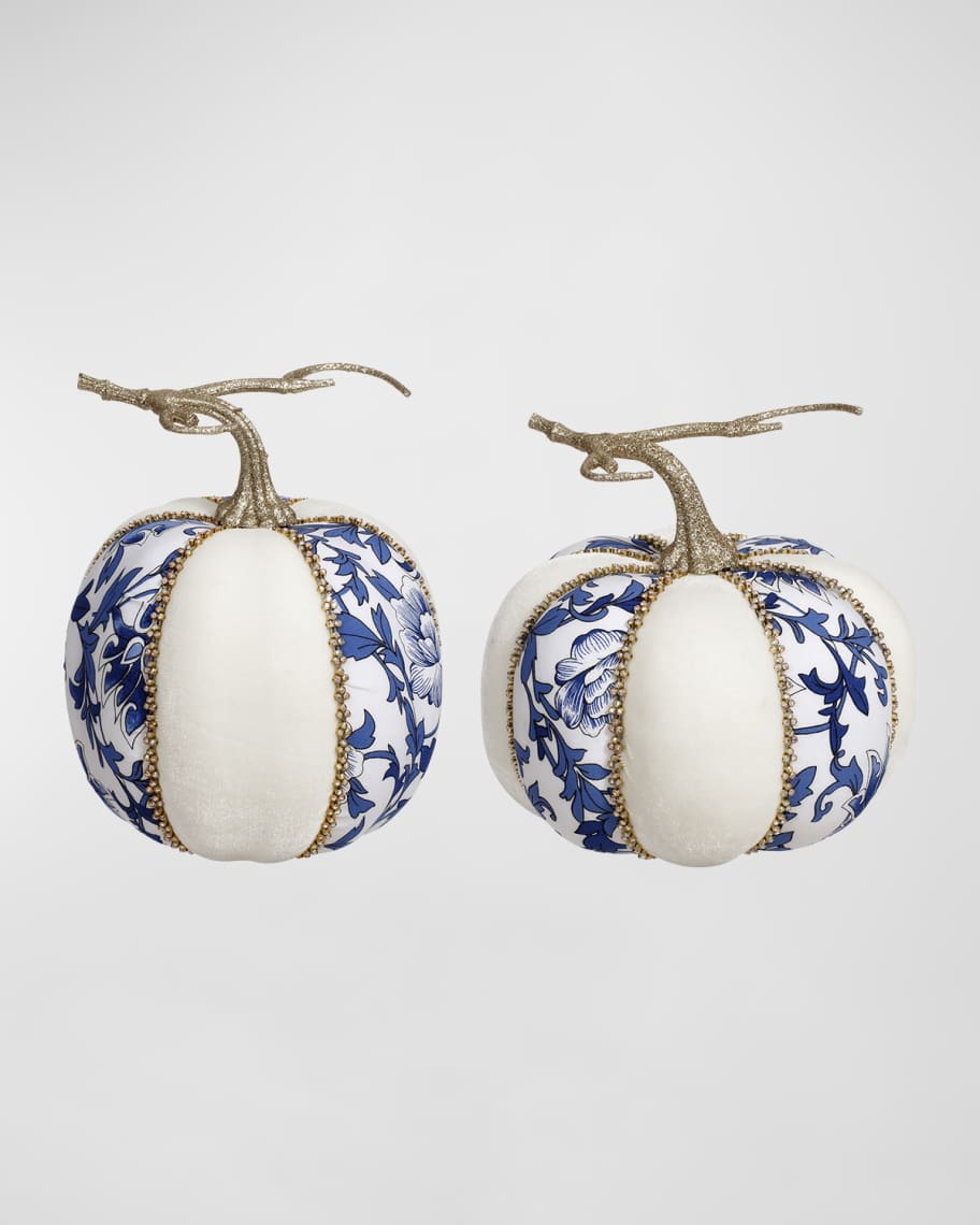 Mark Roberts Blue and White Pumpkin, Set of 2 | Horchow