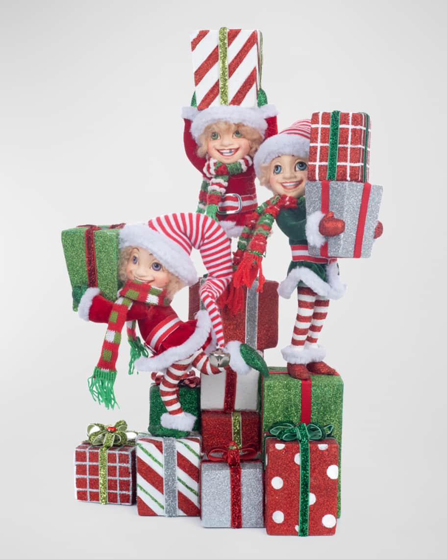 Katherine's Collection Peppermint Palace Elf Candelabra | Horchow Katherine's Collection Peppermint Palace Elf Candelabra | Horchow