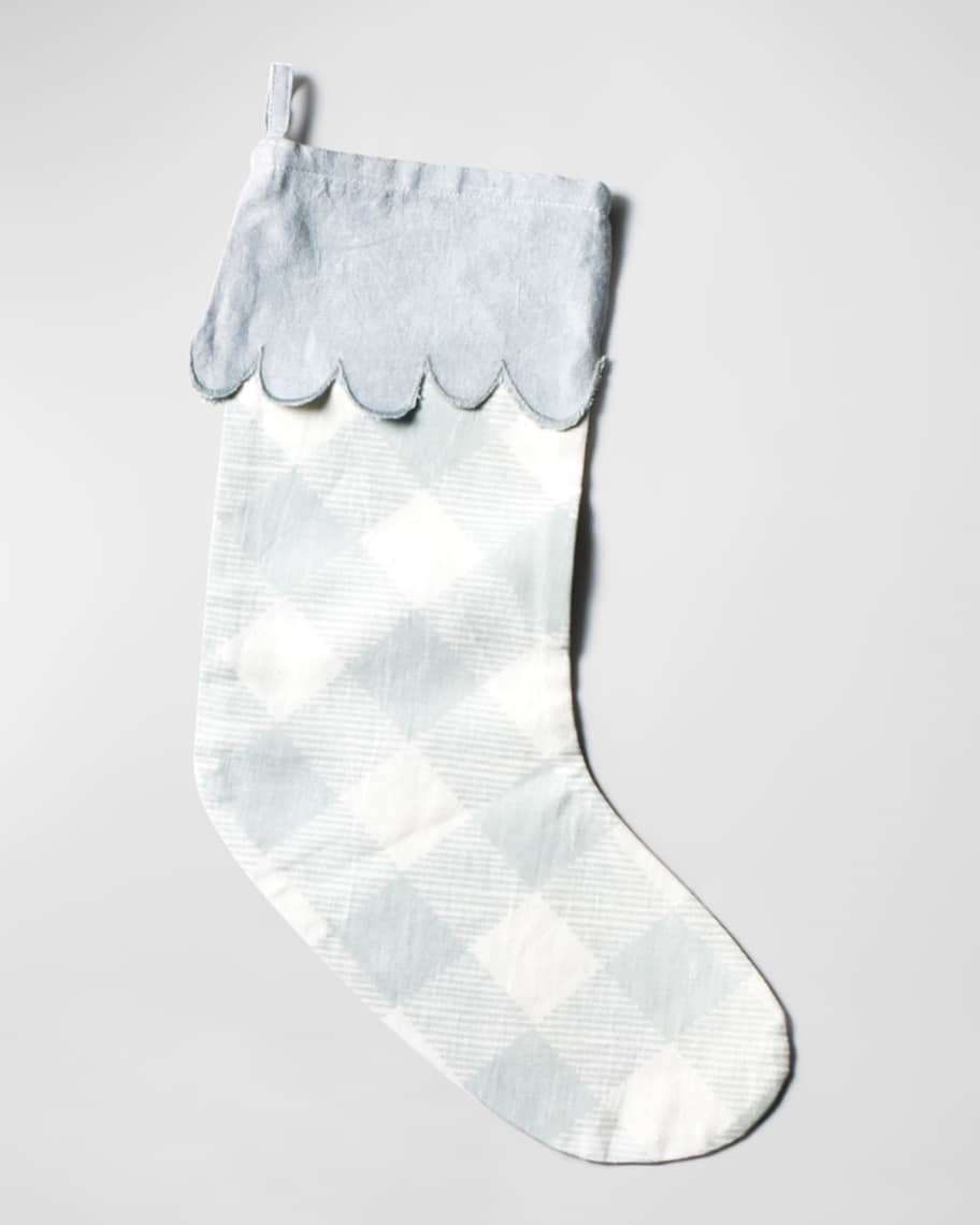 Coton Colors Buffalo Christmas Stocking With Scallop Trim | Horchow