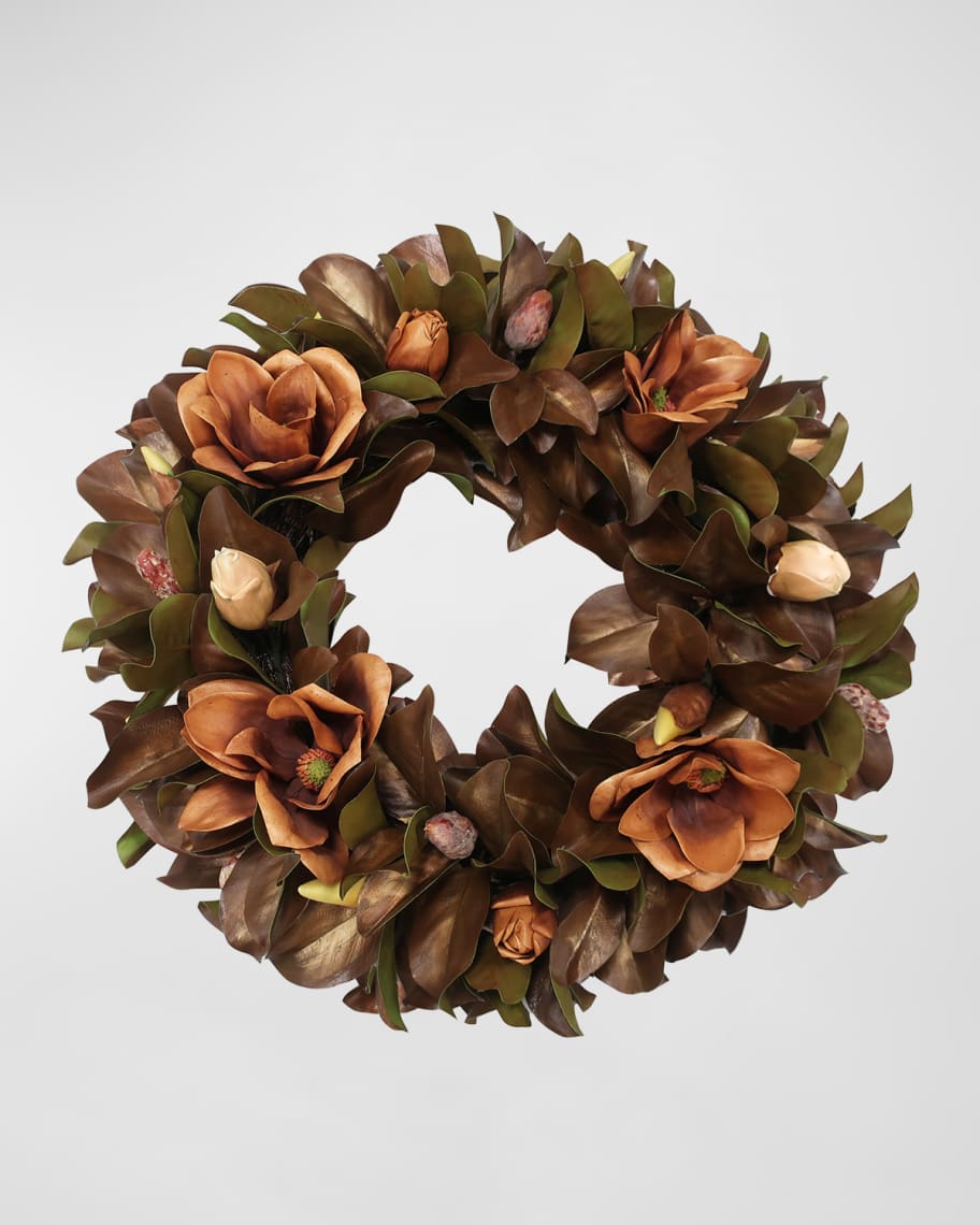 Winward Home 30" Magnolia Wreath | Horchow