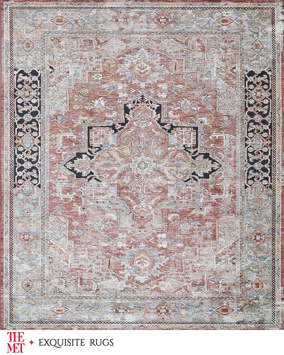 Exquisite Rugs x THE MET Antique Loom Rust & Black Rug, 10' x 14' | Horchow