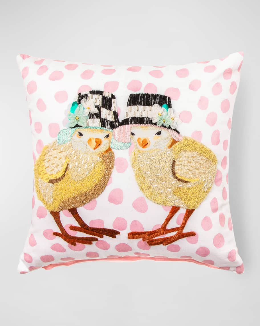 MacKenzie-Childs Spring Chicks Pillow | Horchow