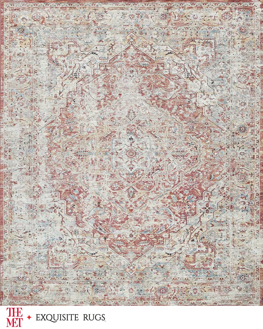 Exquisite Rugs x THE MET Antique Loom Beige & Rust Rug, 3' x 12' | Horchow