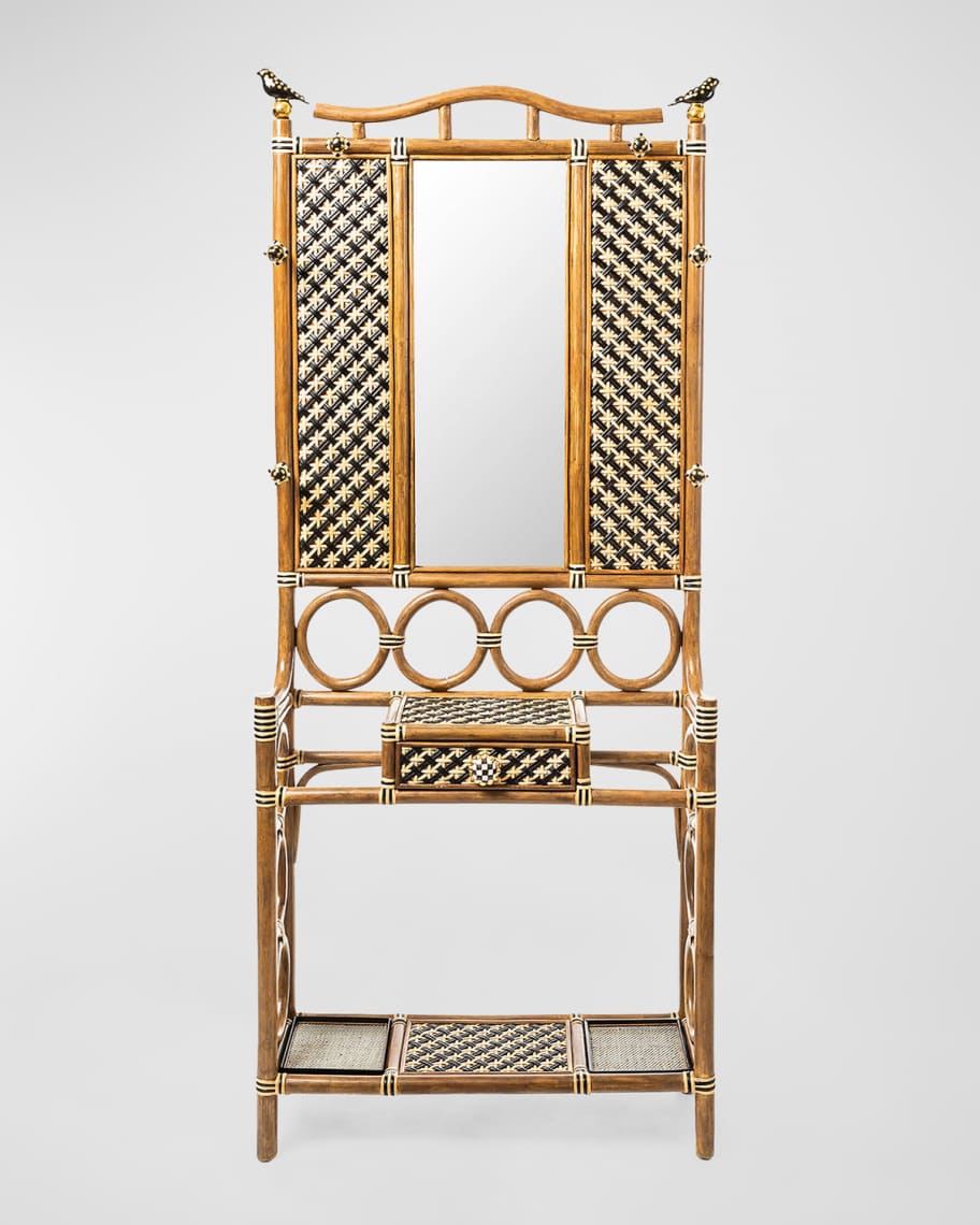 MacKenzie-Childs Wild Indoors Rattan Hall Tree | Horchow