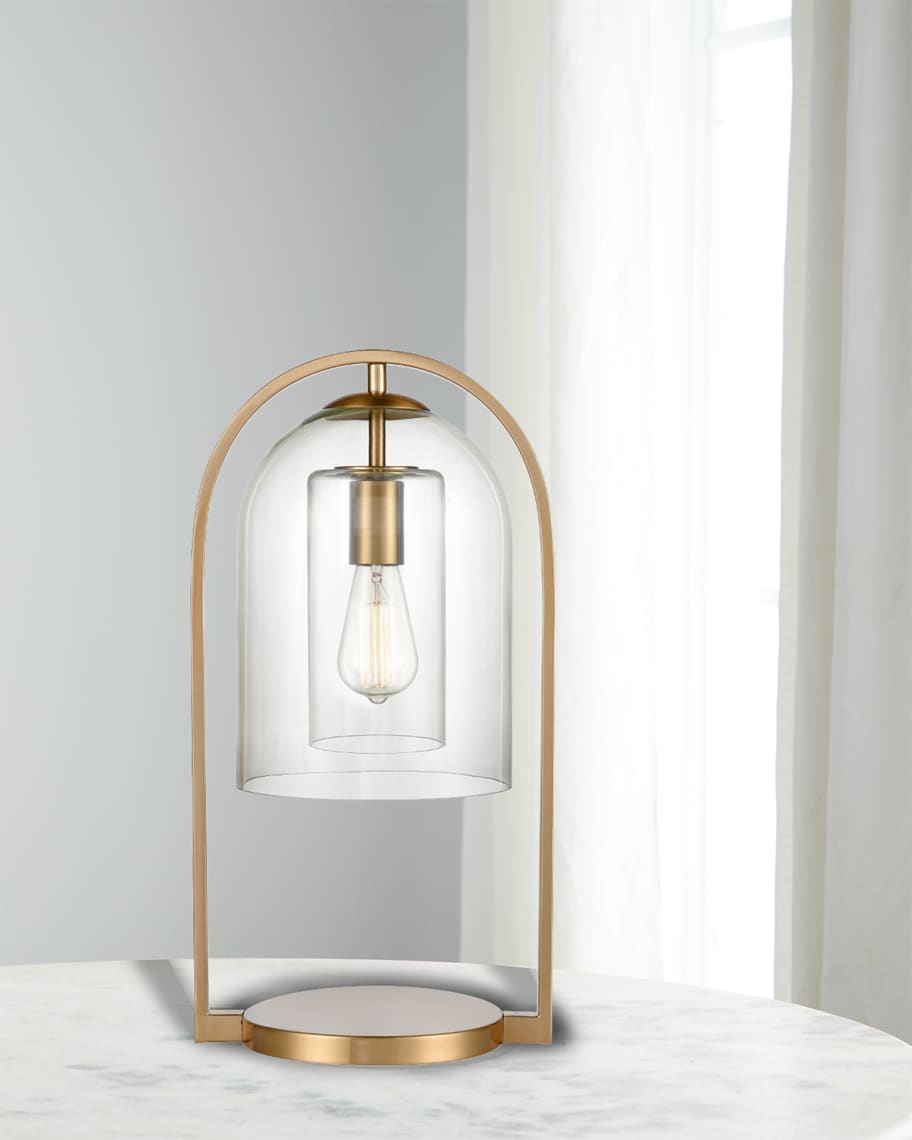 Bell Jar Desk Lamp, 28" | Horchow