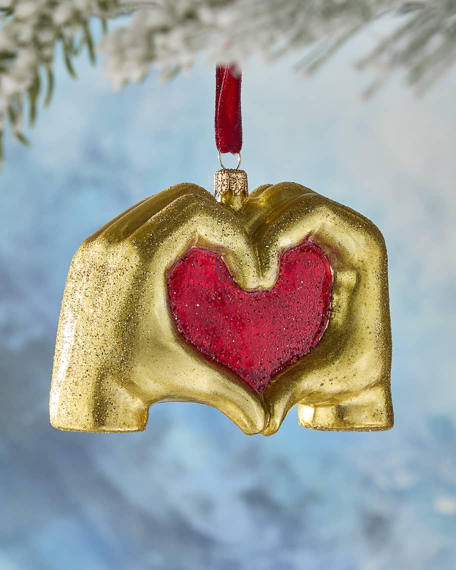 Neiman Marcus Hand Heart Christmas Ornament | Horchow