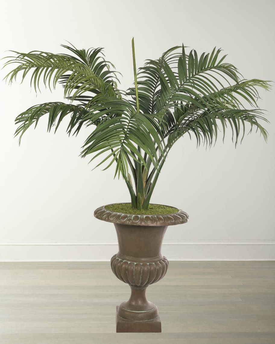NDI Coconut Palm 92" Faux Tree in Fiberglass Urn Planter | Horchow