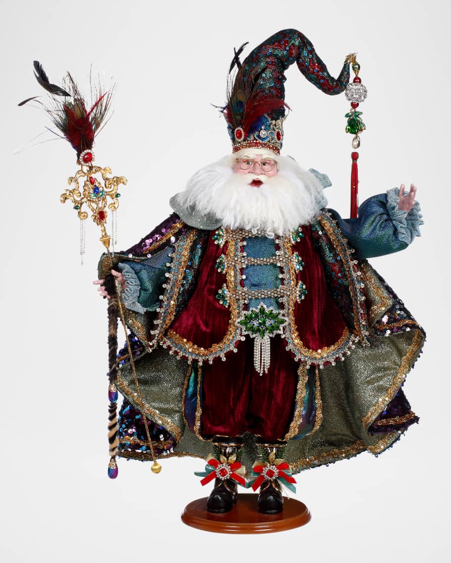 Mark Roberts Peacock Jewel Santa, 26" | Horchow