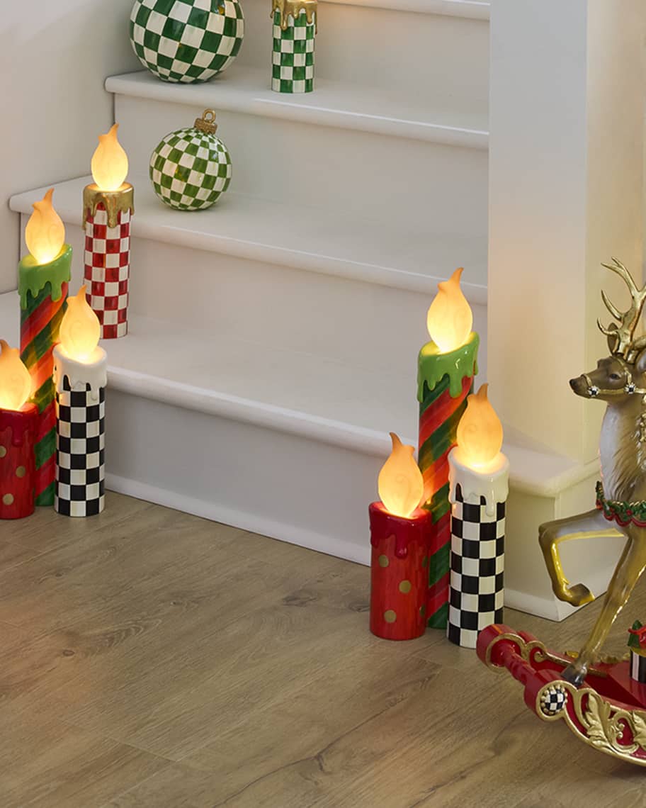 MacKenzie-Childs Cozy Christmas Illuminated Melting Candle Cluster ...
