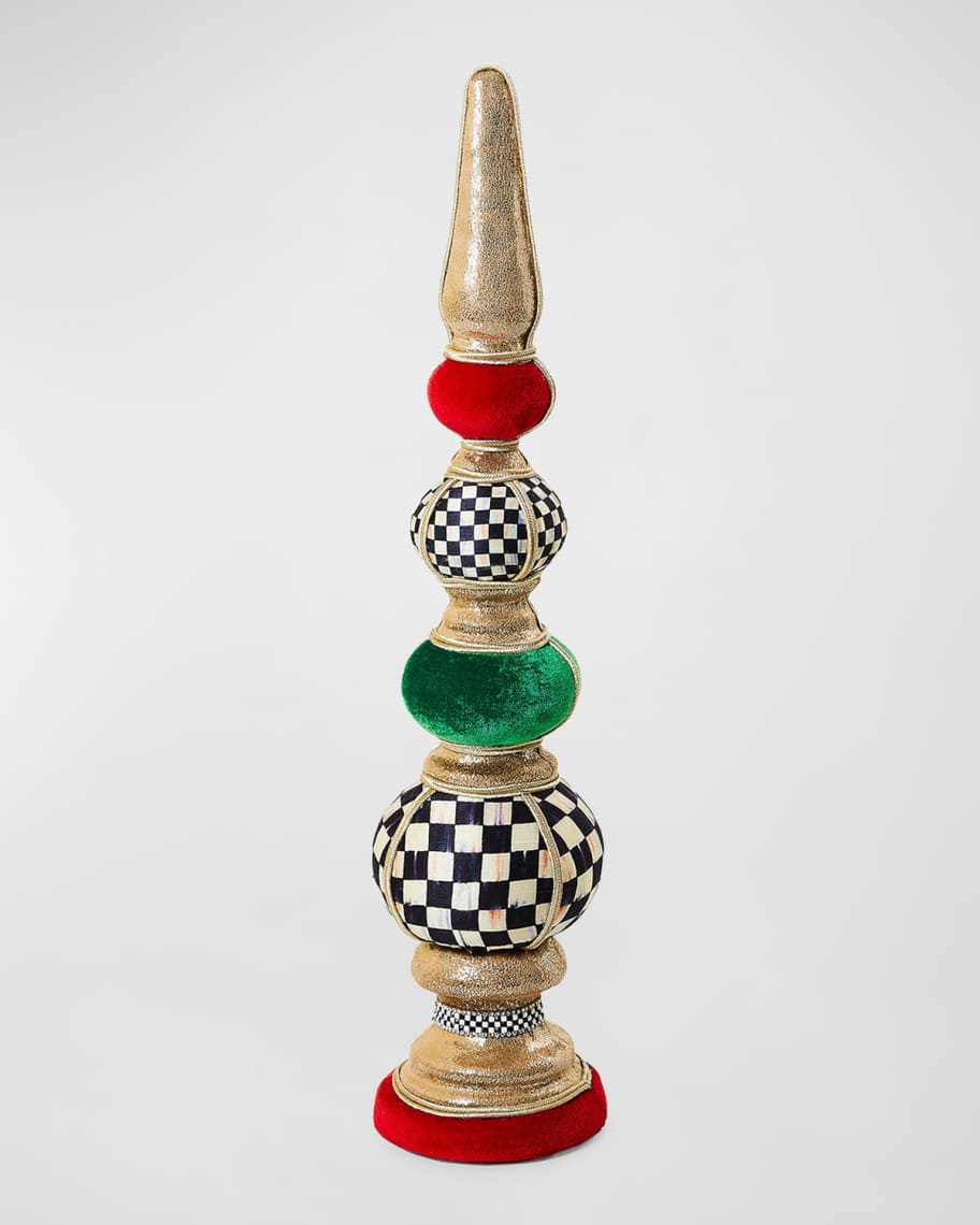 MacKenzie-Childs Cozy Christmas Small Tabletop Finial, 19" | Horchow