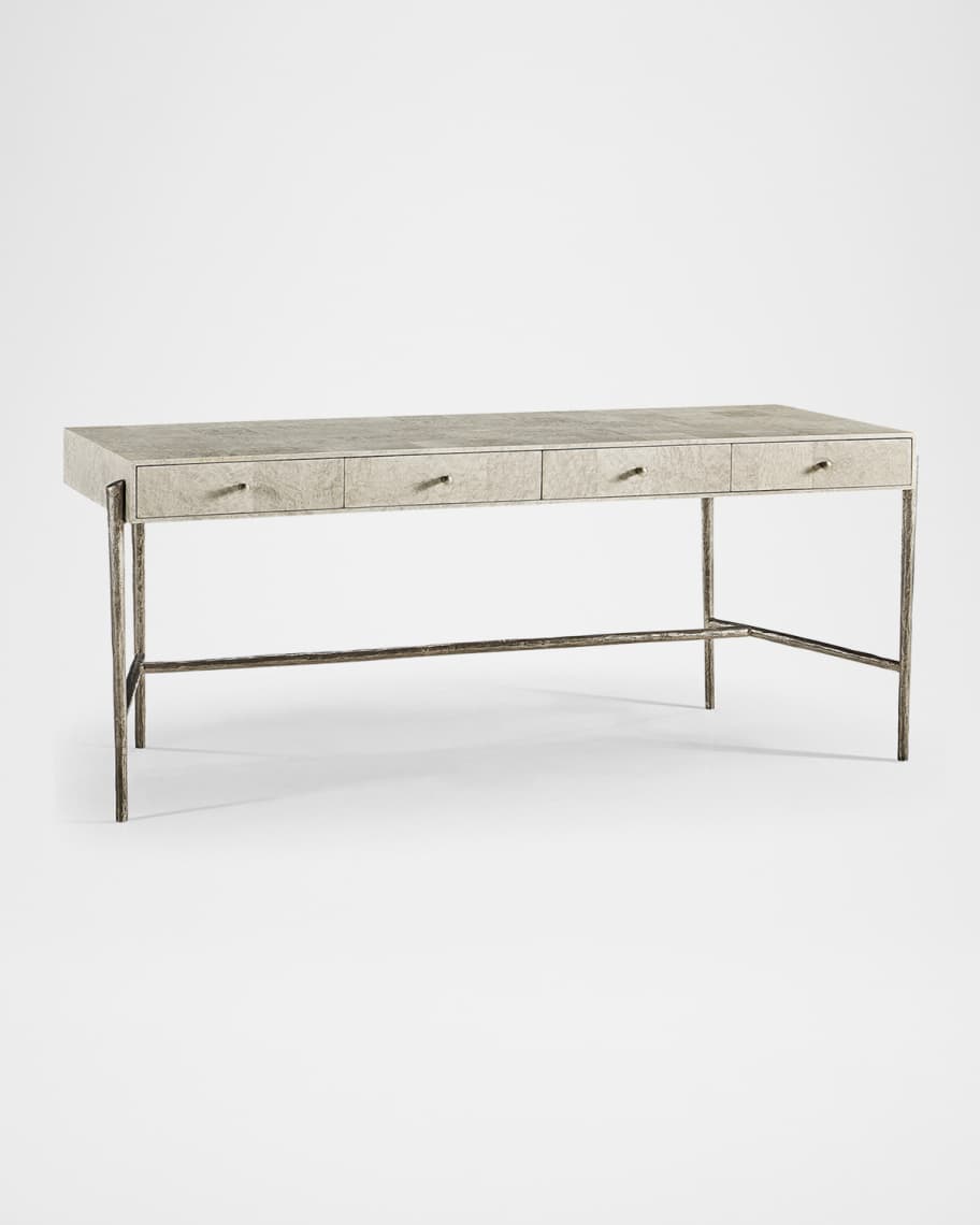 Jonathan Charles Water Surge Madrona Burl Writing Desk | Horchow