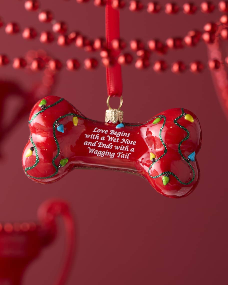 Joy To The World Collectibles Dog Bone Christmas Ornament | Horchow