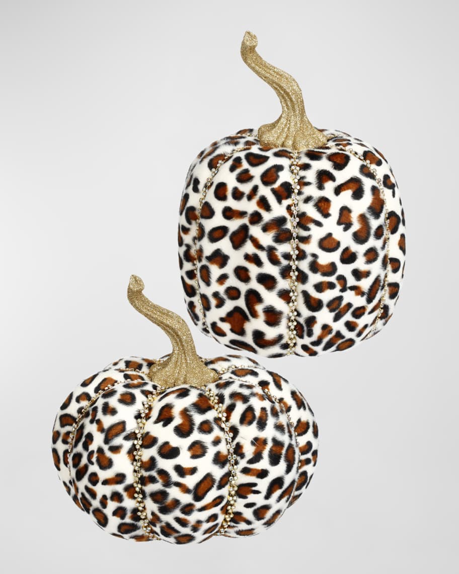 Mark Roberts Jeweled Pumpkins, Leopard, Set of 2 | Horchow