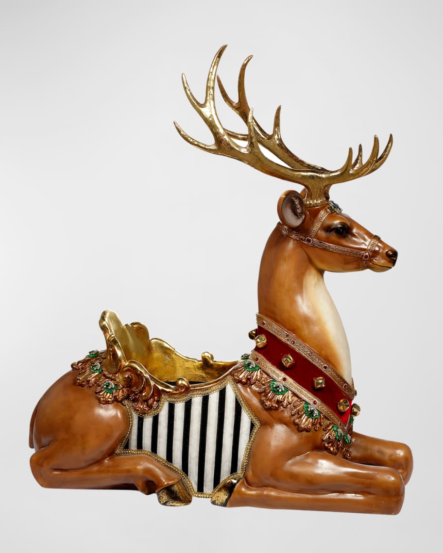 Mark Roberts Sitting Deer, 43" x 45" | Horchow