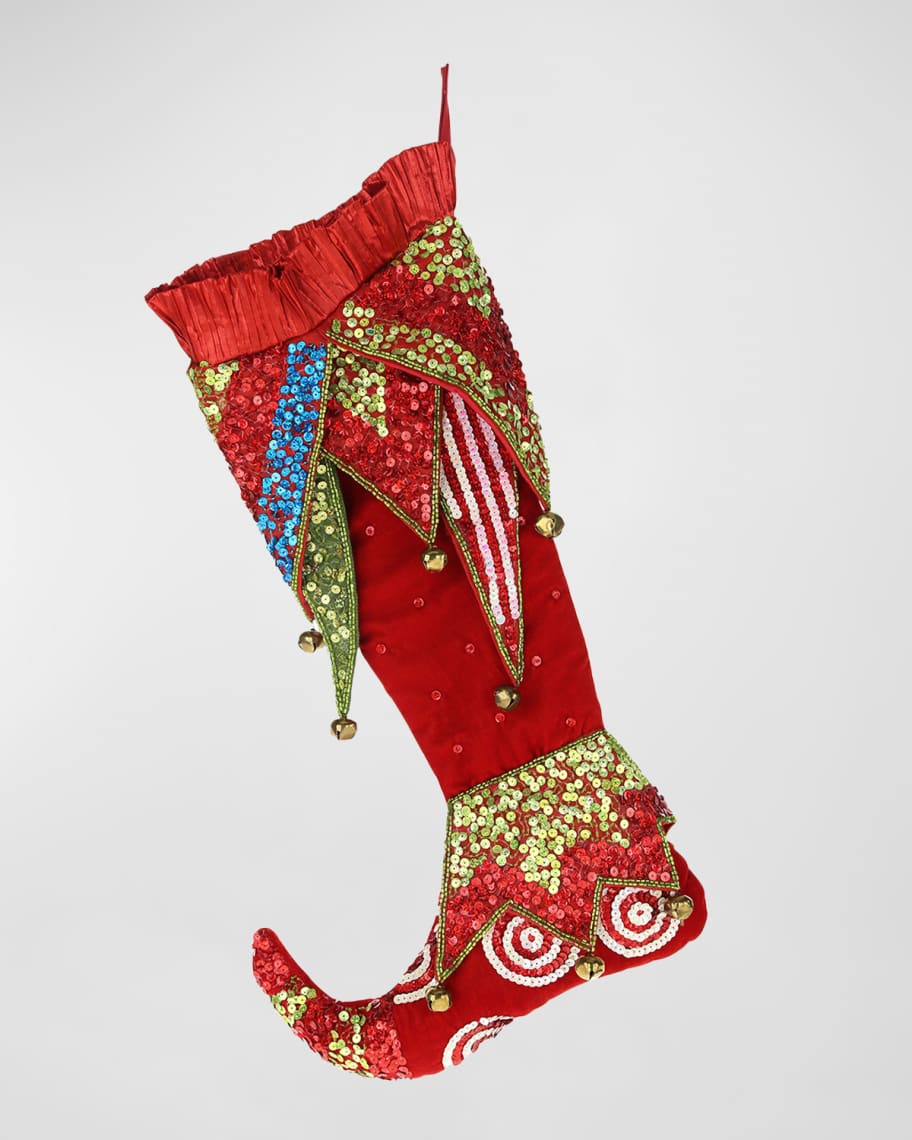 Mark Roberts Festive Jester Christmas Stocking, 25" | Horchow