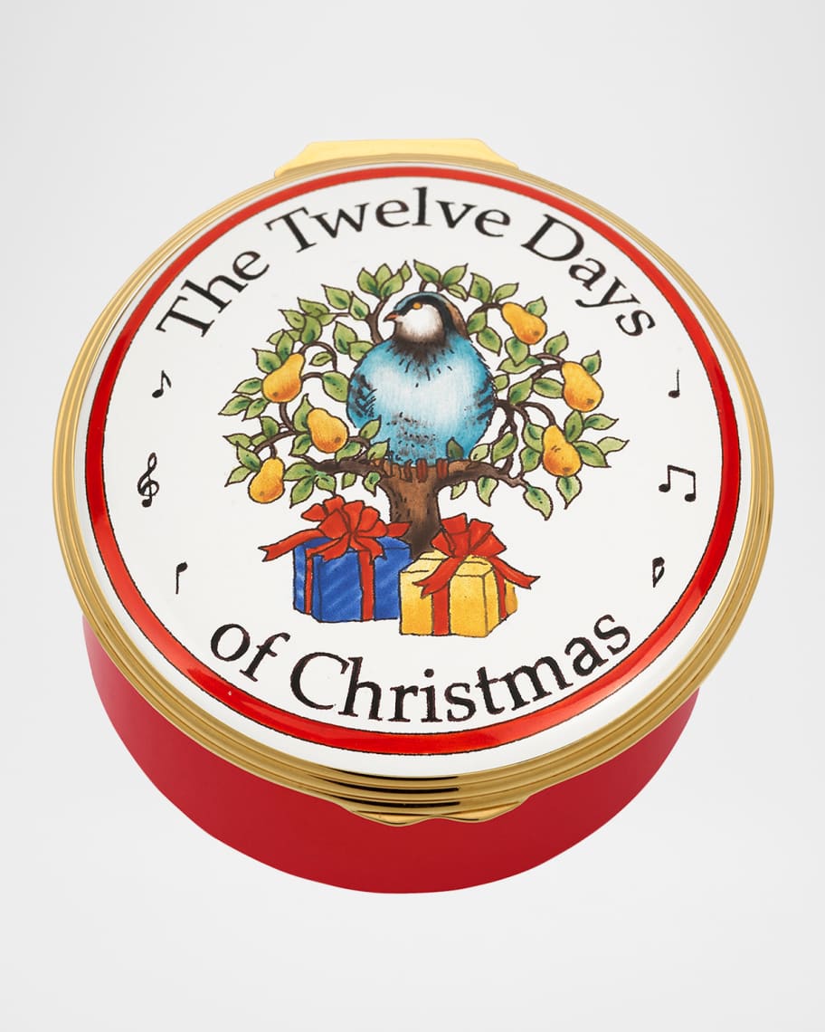 Halcyon Days "Twelve Days of Christmas" Enamel Music Box | Horchow