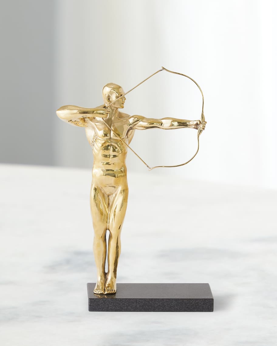 Global Views The Archer Sculpture, Brass | Horchow