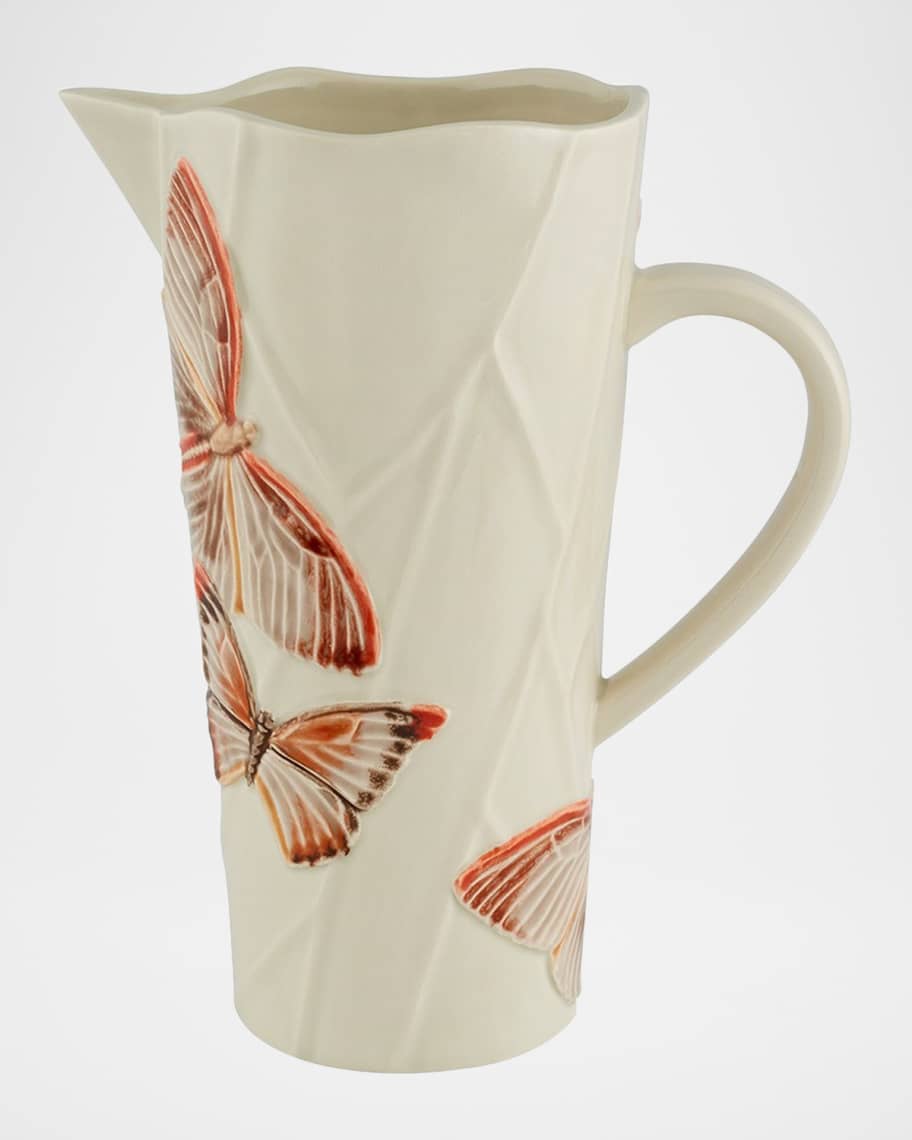 Bordallo Pinheiro Cloudy Butterflies Pitcher by Claudia Schiffer | Horchow