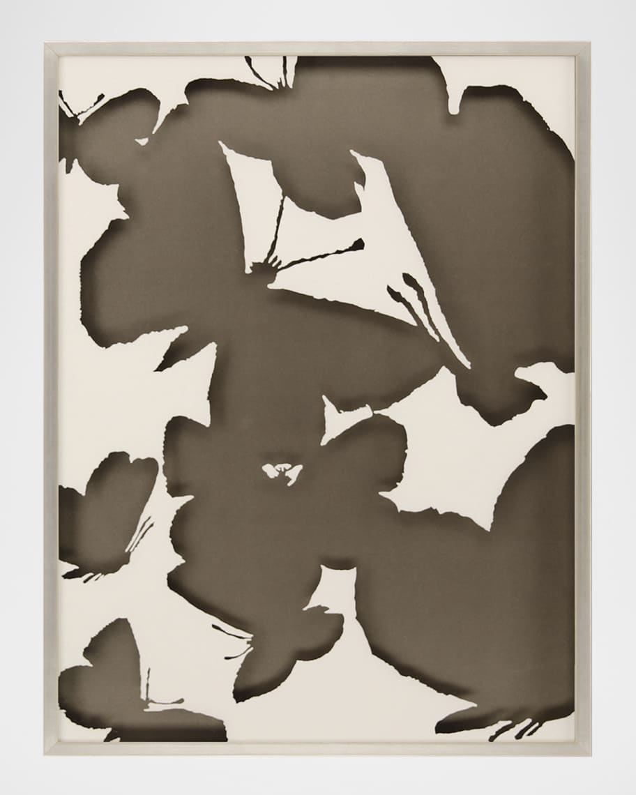 "Monochrome Flutter II" Shadowbox Wall Art | Horchow