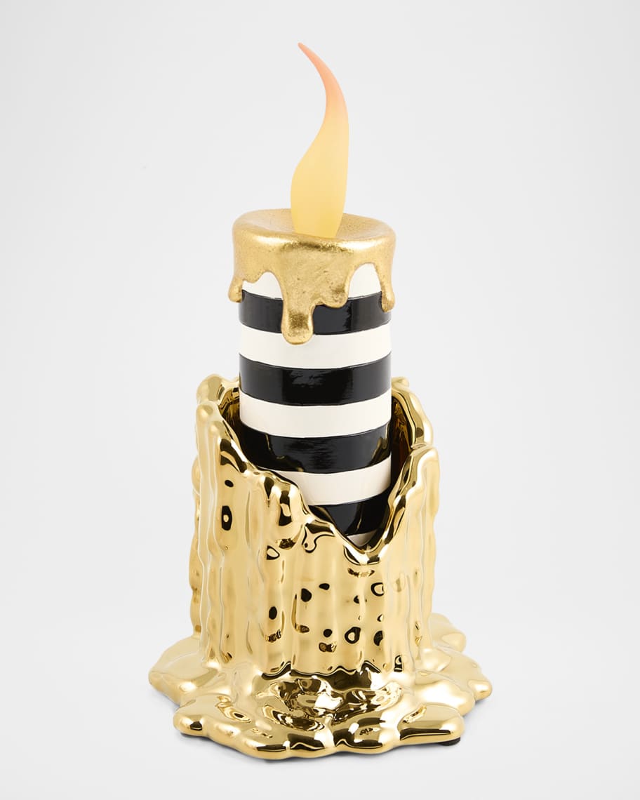 MacKenzie-Childs Haunted House Gold Candle Holder and Illuminated ...