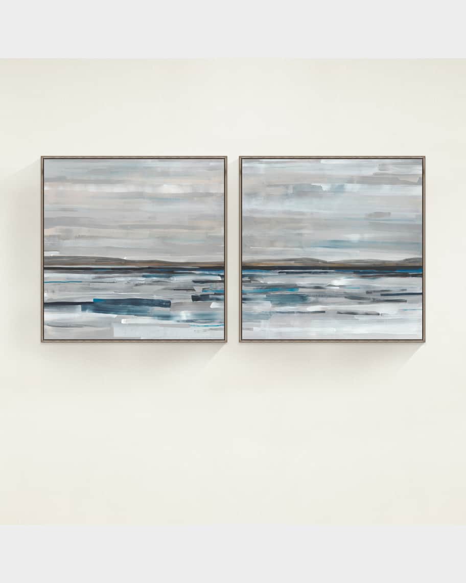 "Blue Dreamscape" Framed Giclee Diptych by David Erickson, 32" Square ...