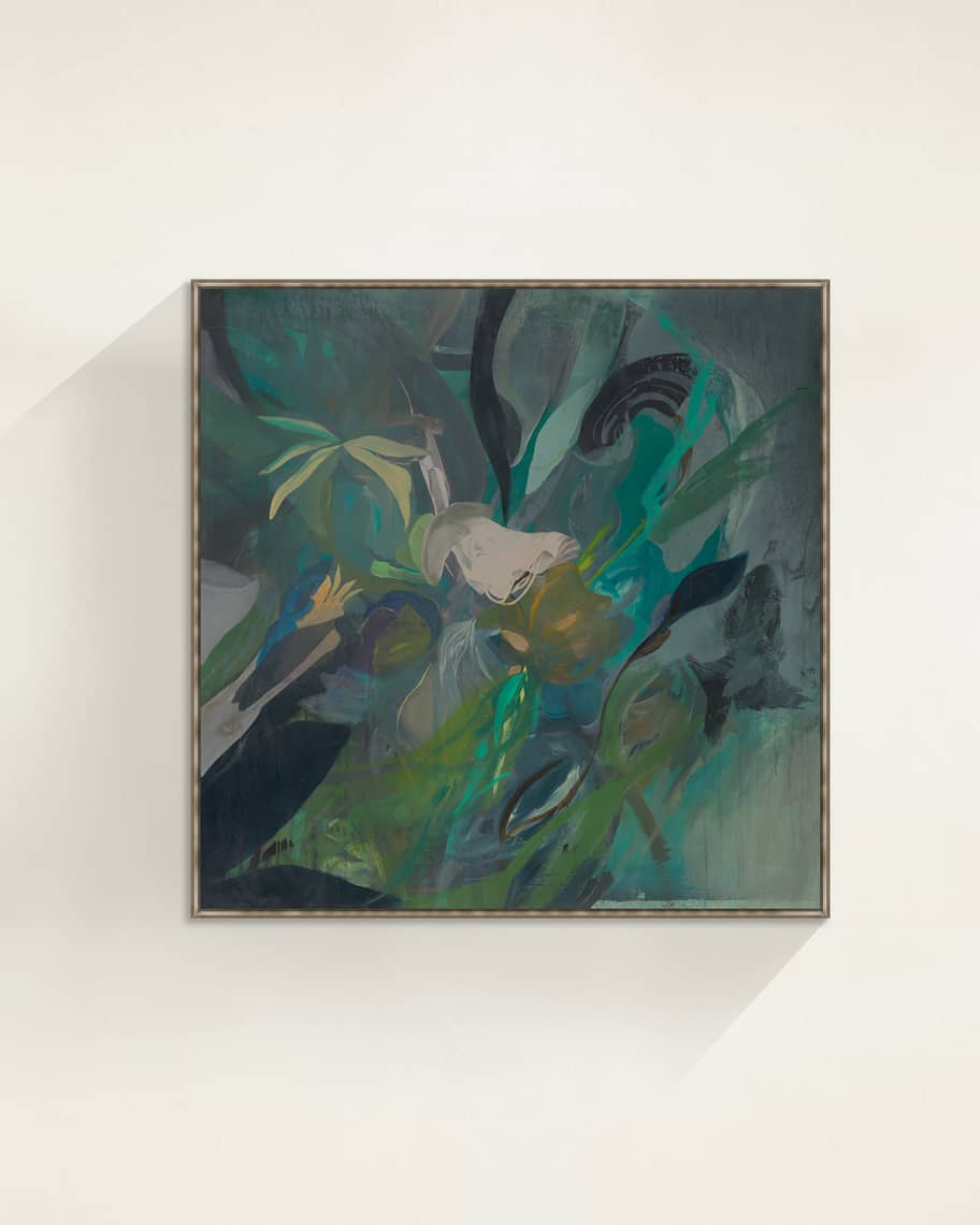 "Dark Forest" Framed Giclee by Sarah Stockstill, 49" x 49" | Horchow