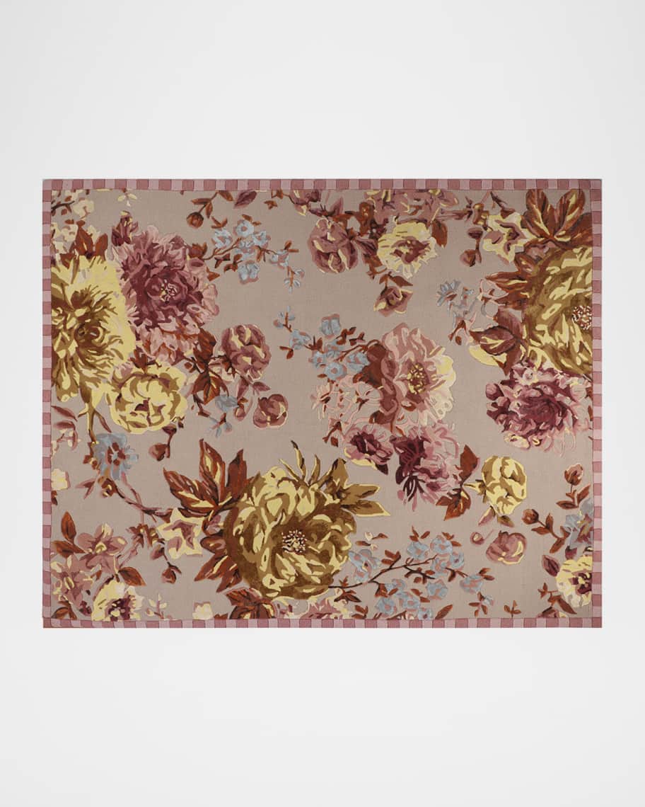 MacKenzie-Childs Dusty Rose Floral Rug, 8' x 10' | Horchow