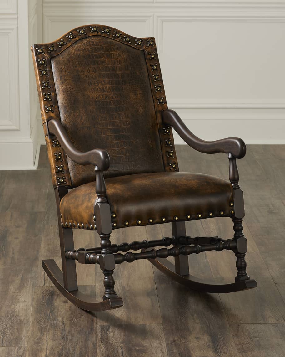 Old Hickory Tannery Scipio Leather Rocking Chair | Horchow
