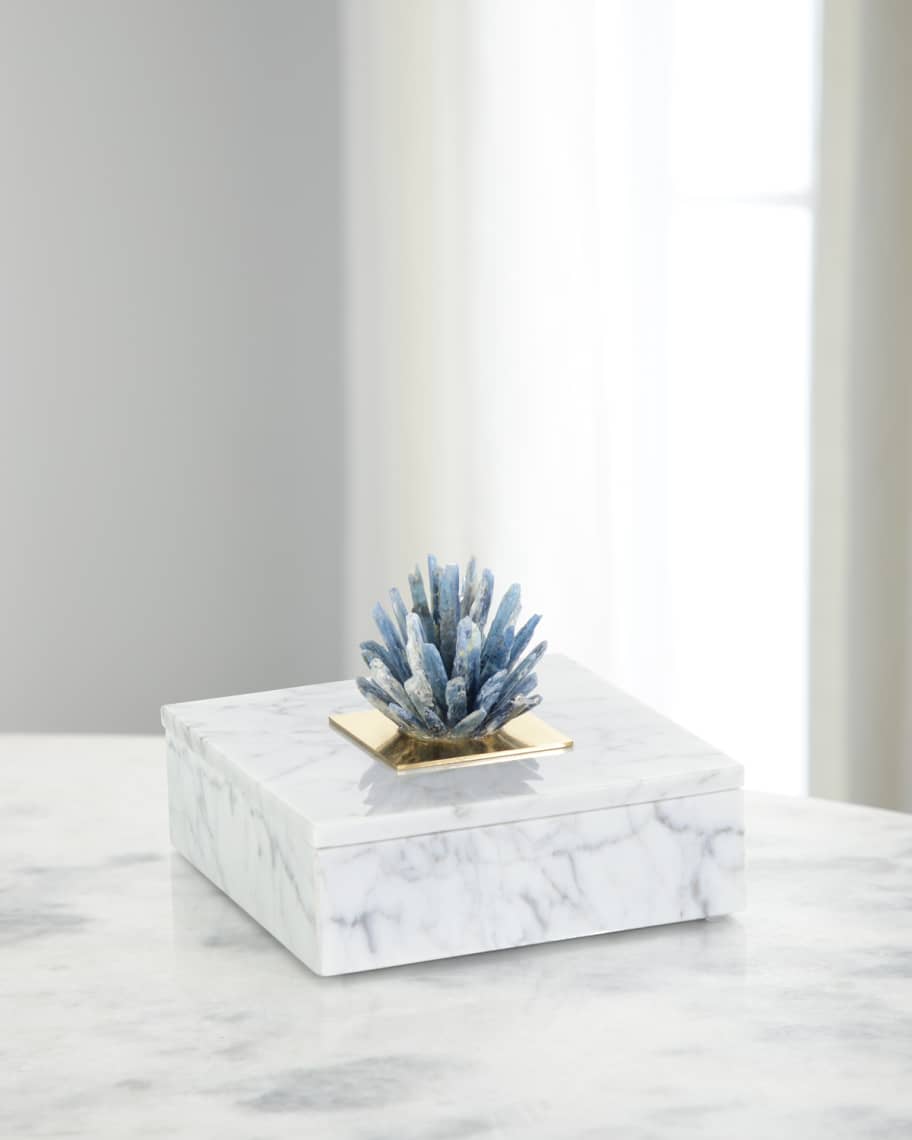 John-Richard Collection Cyanite Starburst and Marble Box | Horchow