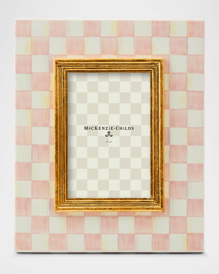 MacKenzie-Childs Rosy Check Picture Frame, 4" x 6" | Horchow
