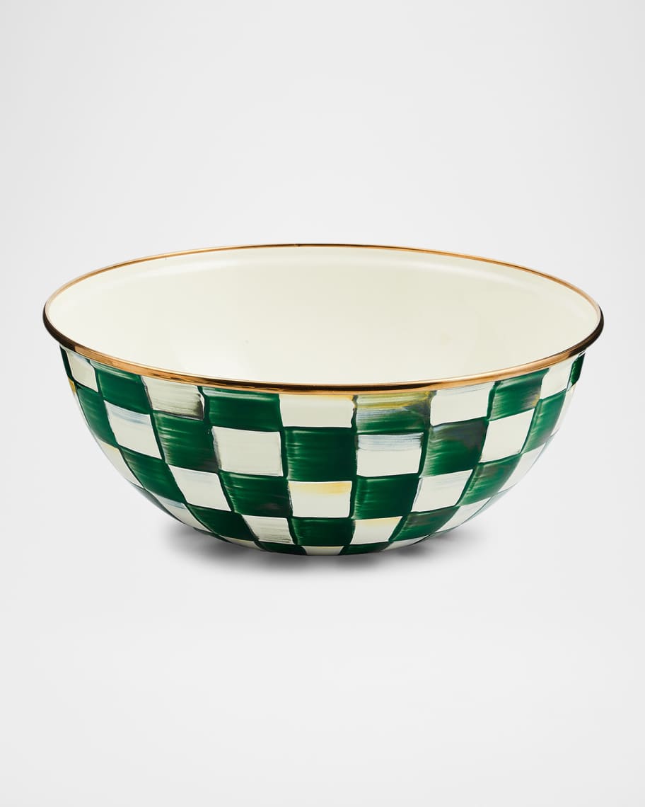 MacKenzie-Childs Emerald Check Medium Everyday Bowl | Horchow