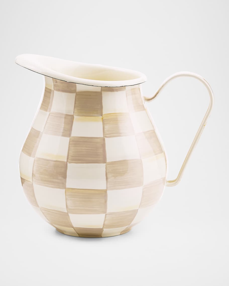 MacKenzie-Childs Mocha Check Pitcher, 3 Qt. | Horchow