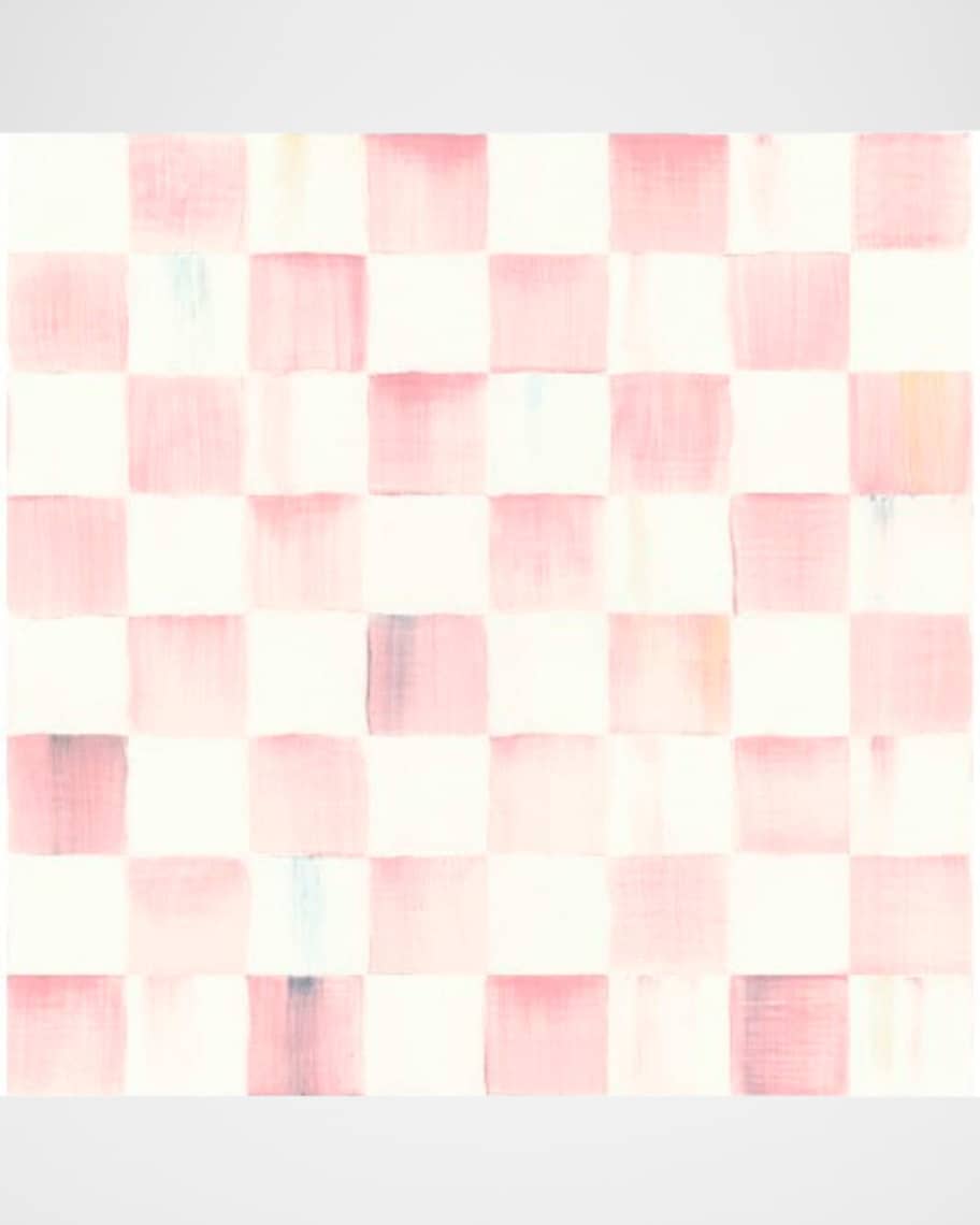 MacKenzie-Childs Rosy Check Wallpaper, 20.5" x 32.8' | Horchow