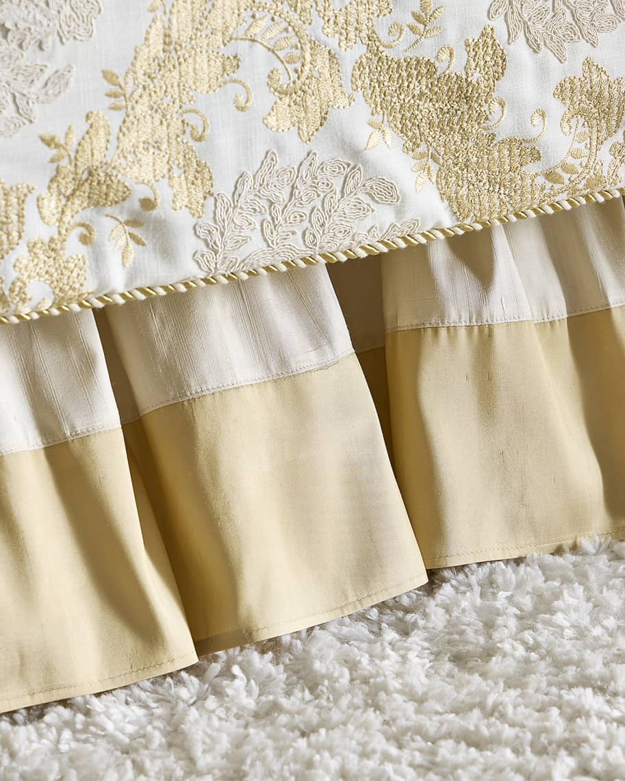 Austin Horn Collection Two-Tone Ruffled Queen Dust Skirt | Horchow