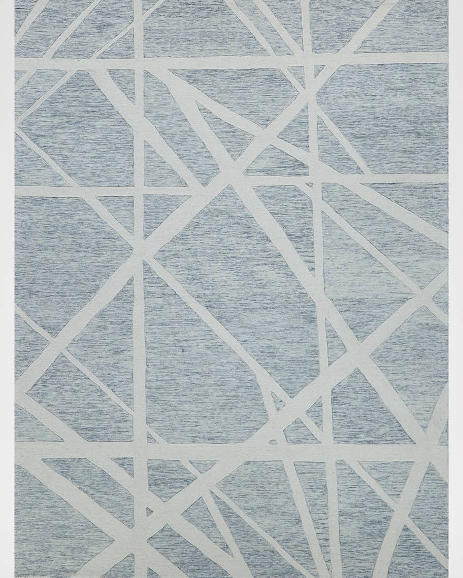 Exquisite Rugs Miami Hand-Tufted Silver/Ivory Rug, 5' x 8' | Horchow
