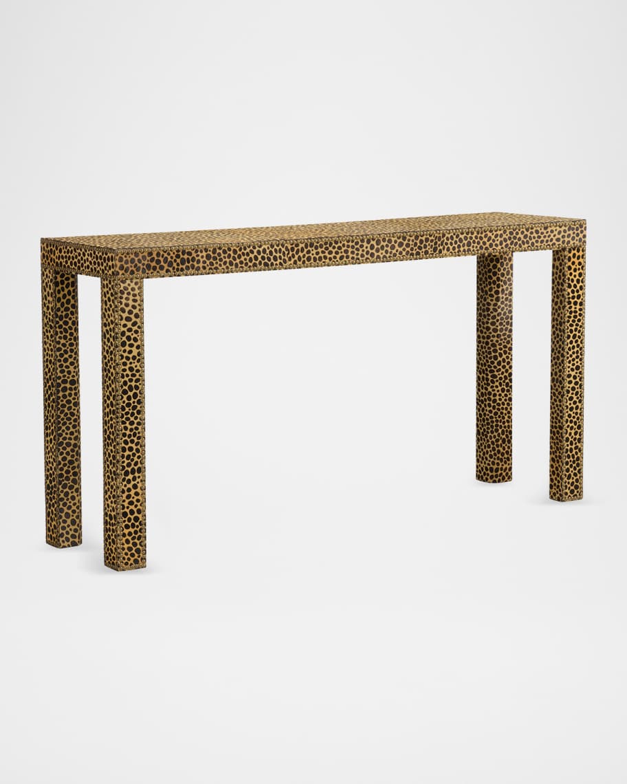 Chelsea House Leopard Printed Hair on Hide Console | Horchow