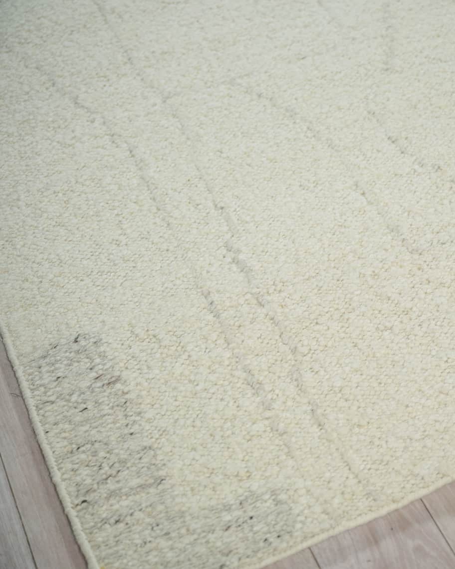 Exquisite Rugs Kokomo Flatweave Ivory & Silver Rug, 8' x 10' | Horchow