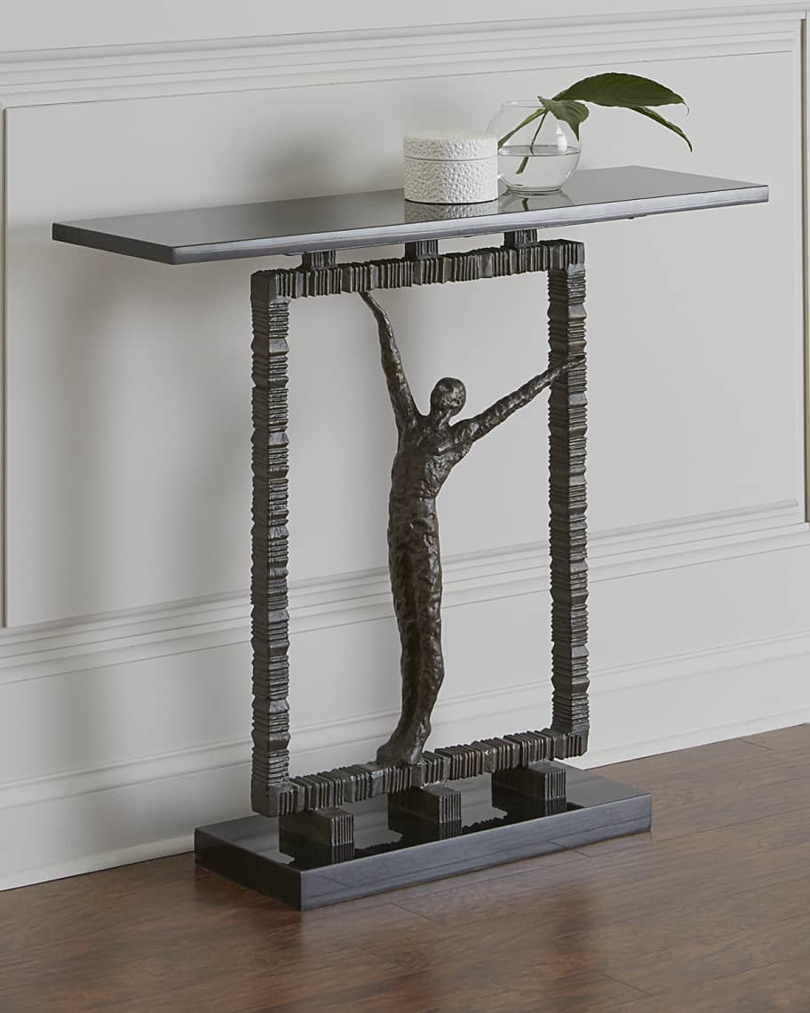 Global Views Bronze Statuesque Console Table | Horchow
