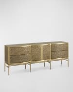Global Views Crinkle Bronze Floating Console | Horchow