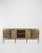 Global Views Crinkle Bronze Floating Console | Horchow