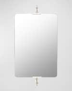 Surya Anastasya 48" Wall Mirror, Silver | Horchow