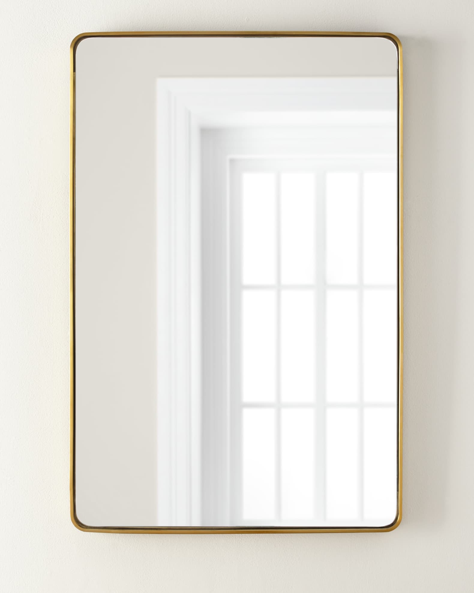 Stainless Steel Curved Rectangle Mirror | Horchow