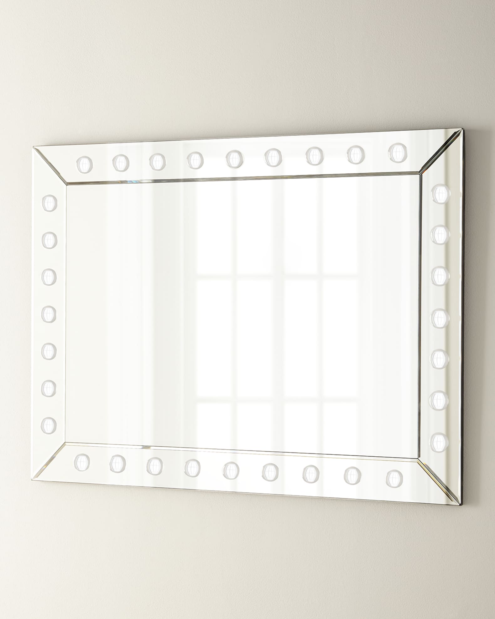 Rectangle Mirror with Acrylic Knobs | Horchow
