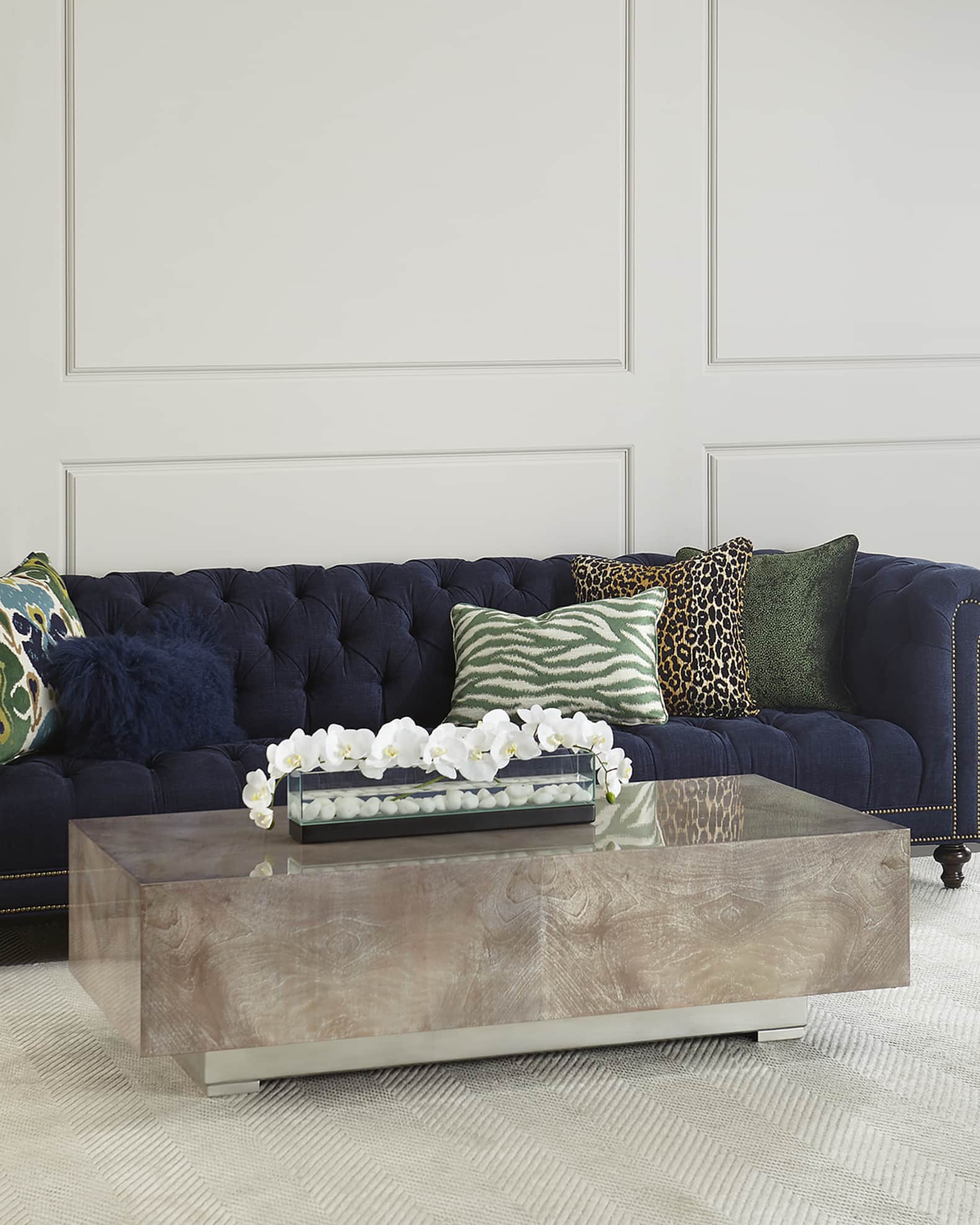 John-Richard Collection Manhattan Walnut Curl Coffee Table | Horchow